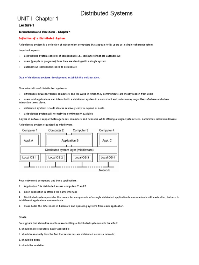 CS865 - Distributed Software Development: Definition of A Distributed System | PDF | Computer ...