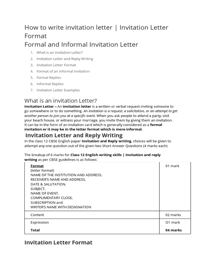 How To Write Invitation Letter | PDF | Linguistics