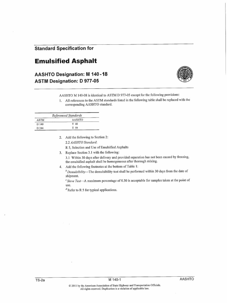 Aashto M-140-18 | PDF
