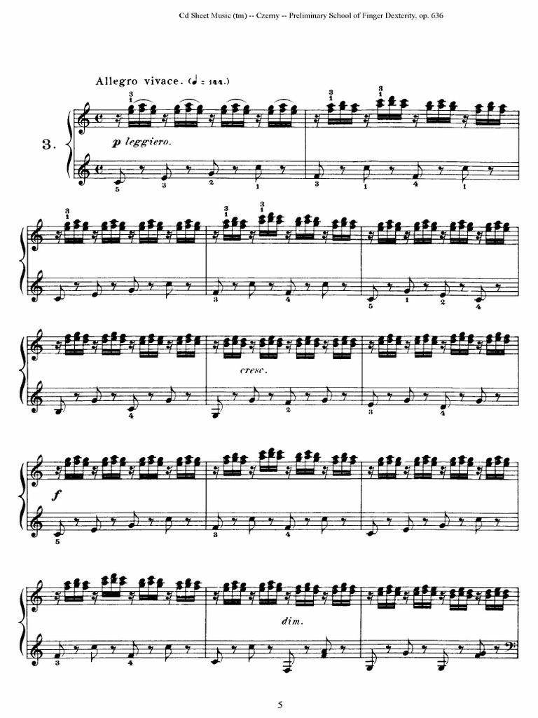 Estudio 3 Op. 636 Czerny | PDF
