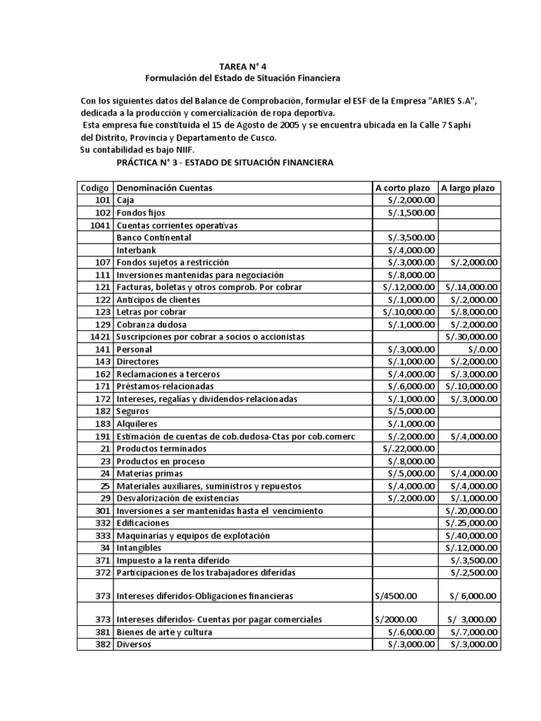 Tarea N°4 Esf | PDF | Business | Servicios financieros