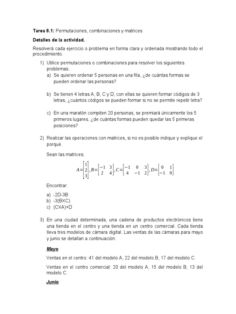 S8-Ejercicios de La Tarea 8.1 | PDF S8-Ejercicios de La Tarea 8.1 | PDF