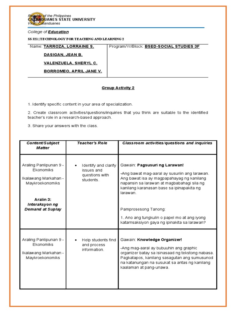 Group Activity 2 | PDF