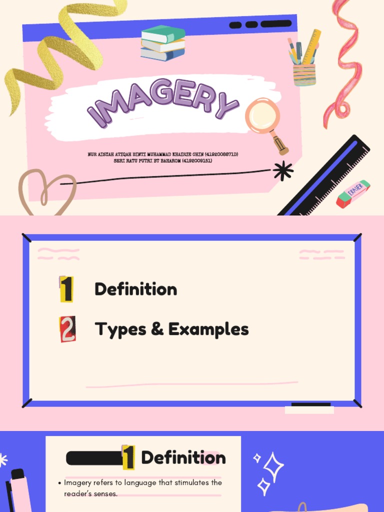 Imagery Types & Examples Guide | PDF | Taste | Senses