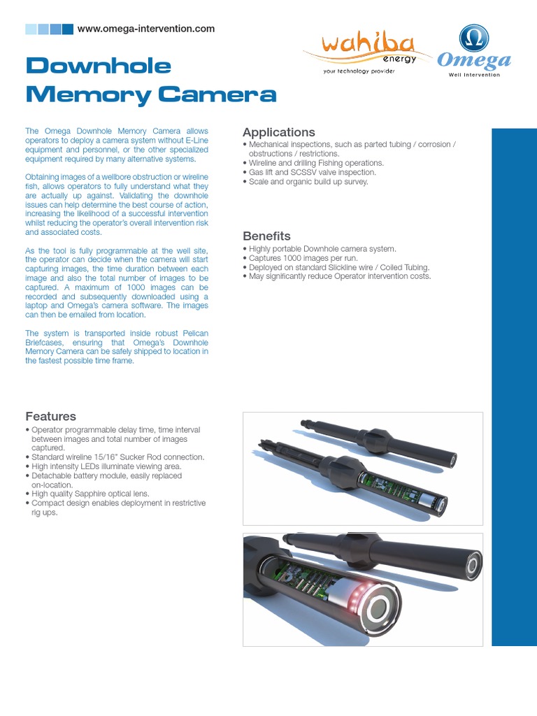 Downhole Memory Camera | PDF | Camera | Manufactured Goods