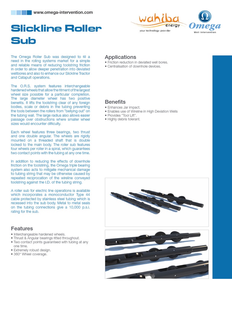 Slickline Roller Sub | PDF | Pipe (Fluid Conveyance) | Manufactured Goods
