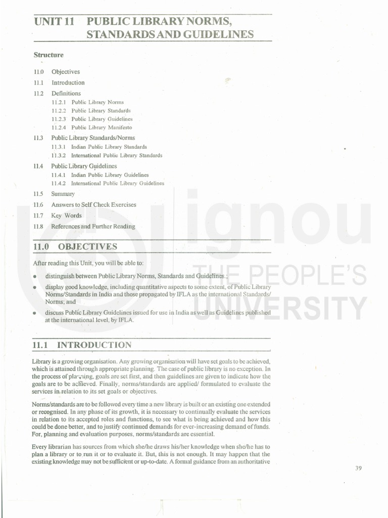 Library Norms Ndards And: Unit STA | Download Free PDF | Libraries ...