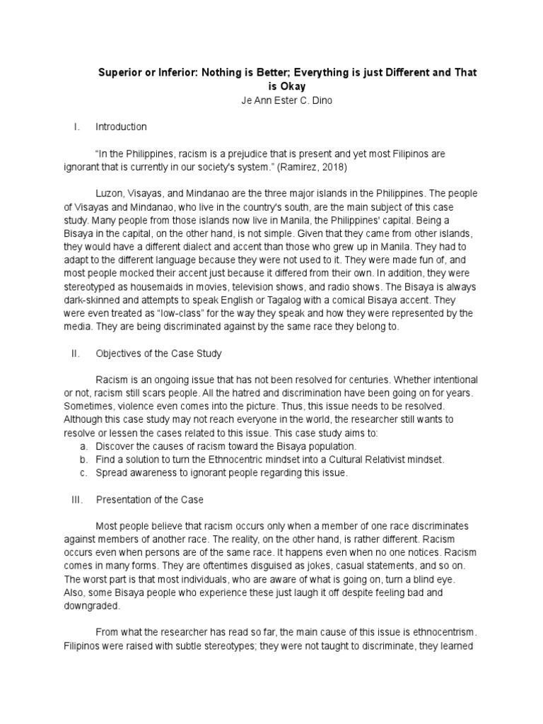 Case Study UCSP PeTa 2 | PDF | Discrimination & Race Relations | Racism