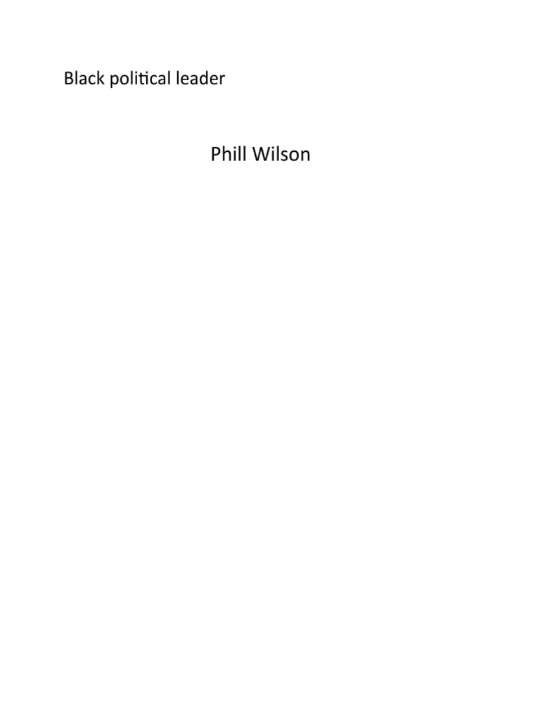 Black Political Leader | PDF | Politics