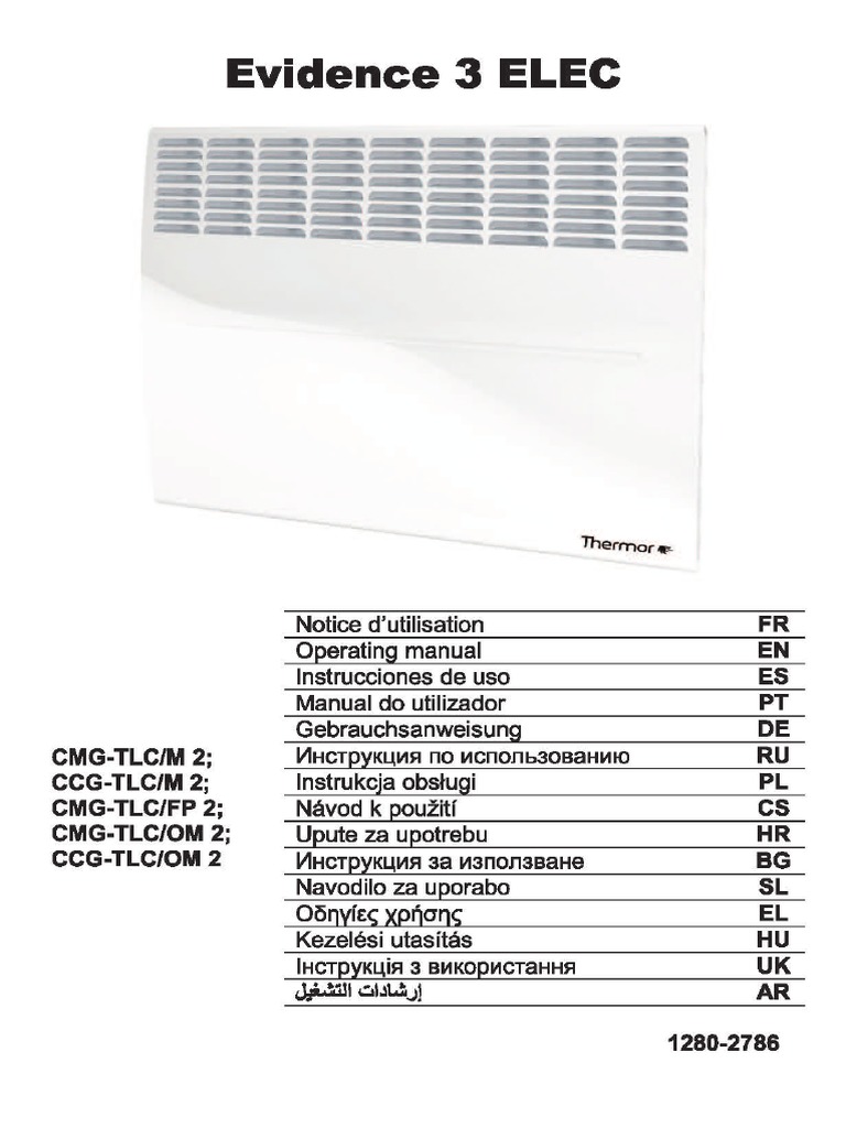 Thermor Instructions For Use Evidence 3 Elec | PDF