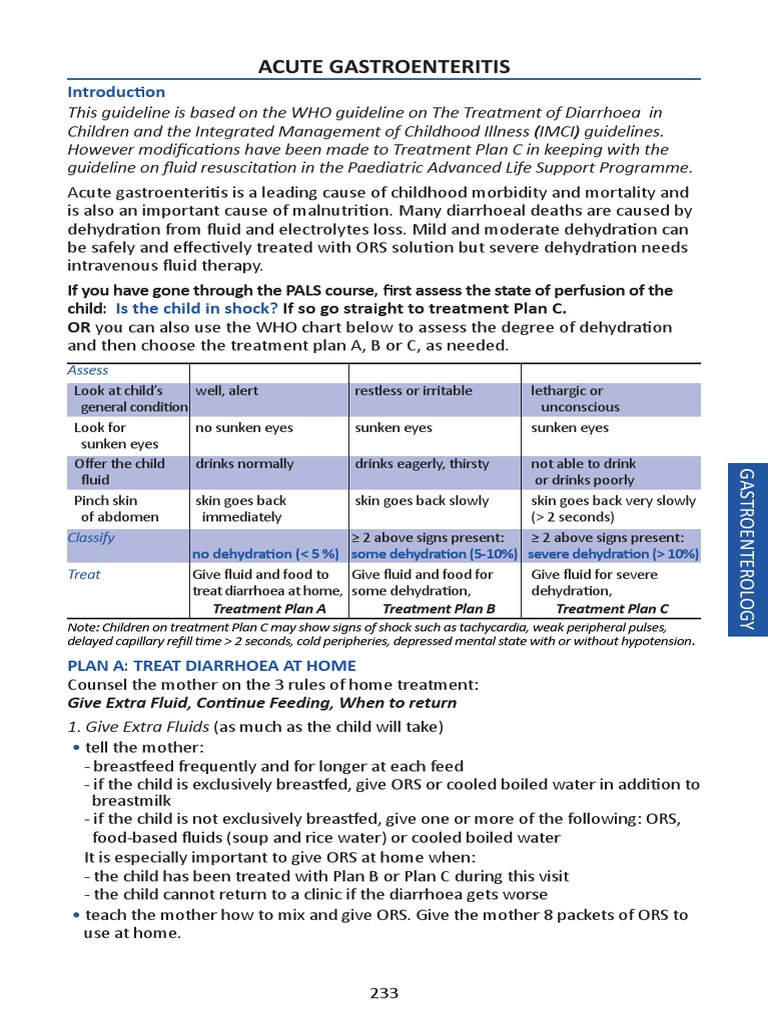 Acute Gastroenteritis | PDF | Diarrhea | Saline (Medicine)