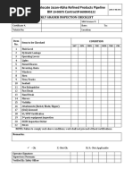 Daily Inspection Checklist For Water Tanker | PDF