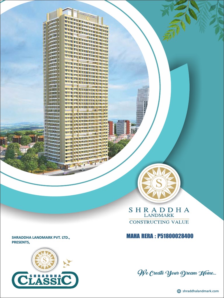 MAHA RERA: P51800028400: Shraddha Landmark Pvt. LTD., Presents | PDF ...