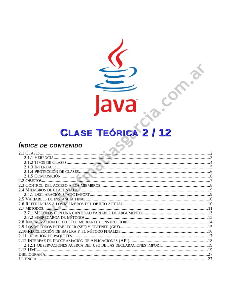Clase Teorica Java 2 Clases Y Objetos Pdf Programación Constructor Programación