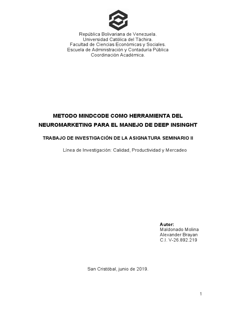 MÉTODO MINDCODE COMO HERRAMIENTA DEL NEUROMARKETING PARA EL MANEJO DE ...