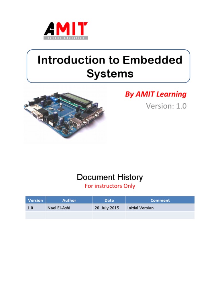 Intro To Embedded Systems - AMIT - New | Download Free PDF | Embedded System | Microcontroller