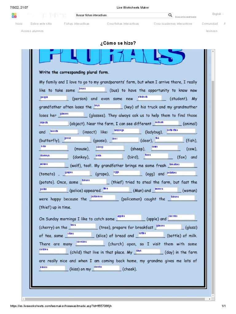 Live Worksheets Maker Pdf
