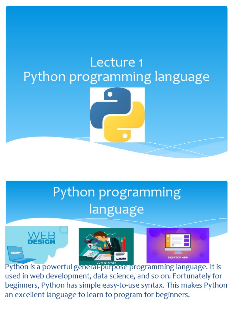 Introduction To Python | PDF | Python (Programming Language) | Software
