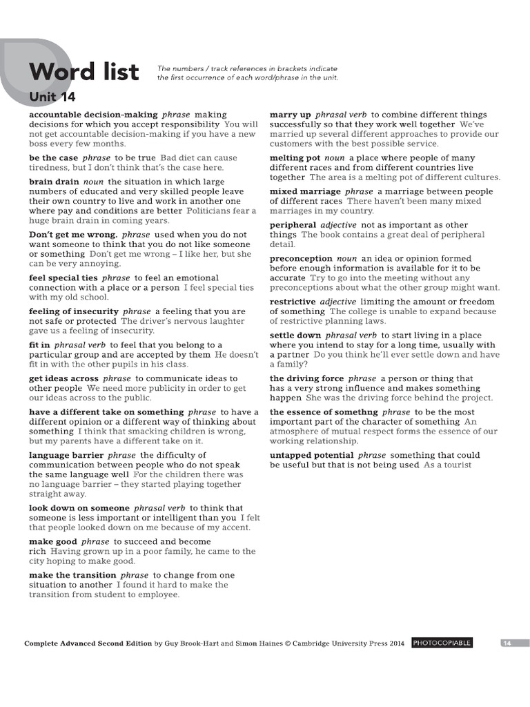 Unit 3 Word List | PDF