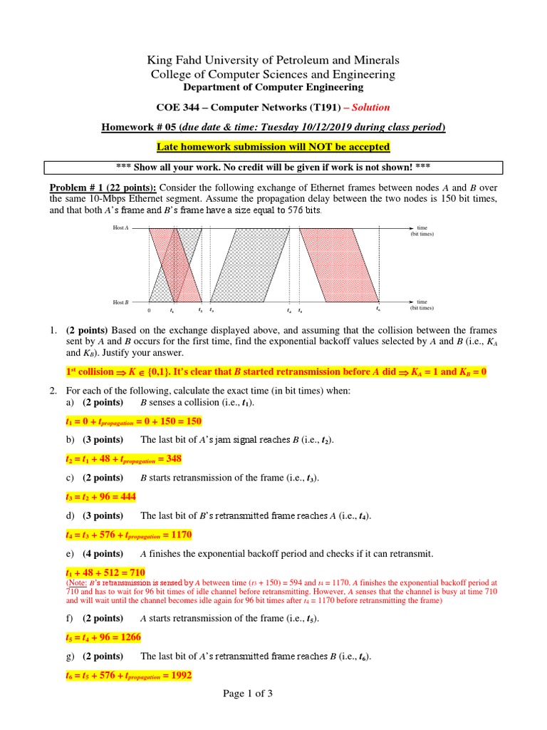 COE344 T191 HW05 Sol | PDF