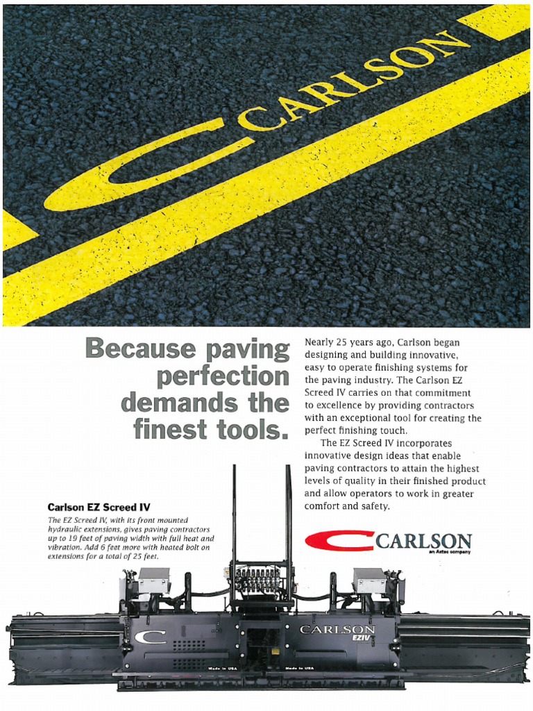 Carlson EZ Screed IV Advertisement | PDF