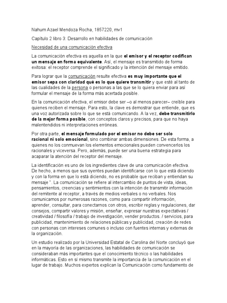 Cap 2 Libro 3 | PDF | Comunicación | Comunicación no verbal