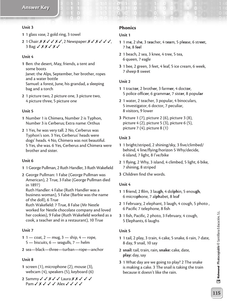 Wonder 5 Phonics Answer Key | PDF