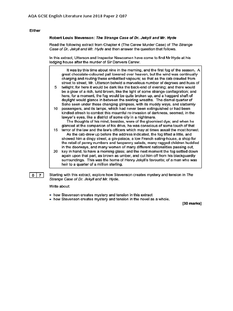 Mystery and Tension Essay in Jekyll and Hyde | PDF | Strange Case Of Dr ...