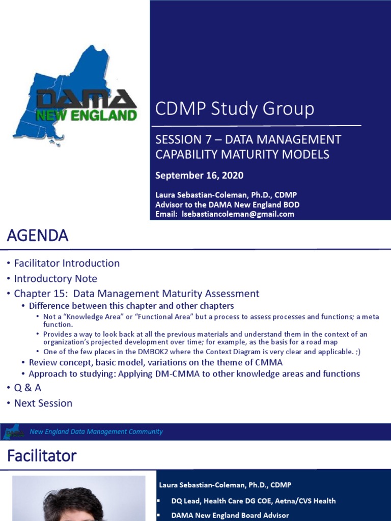 CDMP Study Group: Session 7 - Data Management Capability Maturity ...