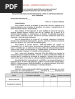 10 RD de Conformación Del SAE Interno | PDF | Institución