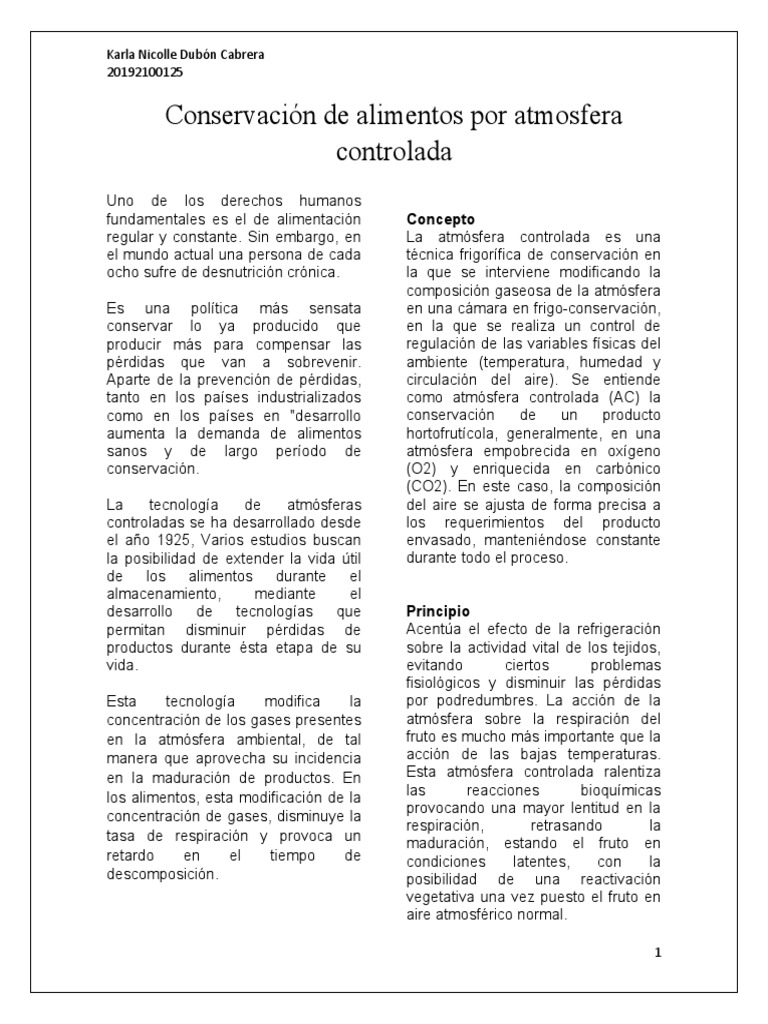 Atmosfera Controlada | PDF | Alimentos | Vitamina C