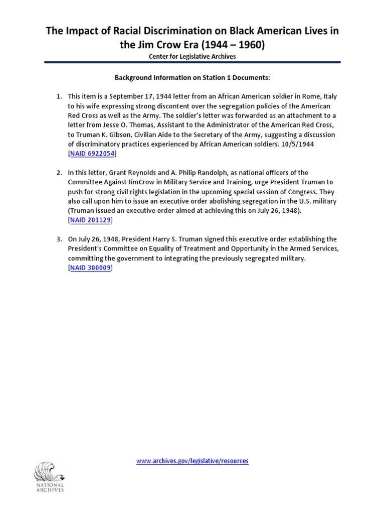 Racial Discrimination and the Struggle for Civil Rights in America ...