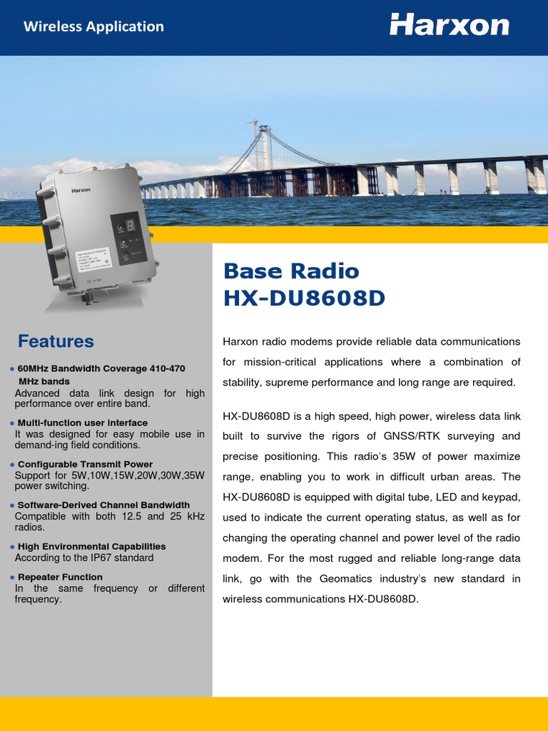 Harxon Hx-Du8608d Brochure | PDF | Radio | Data Transmission