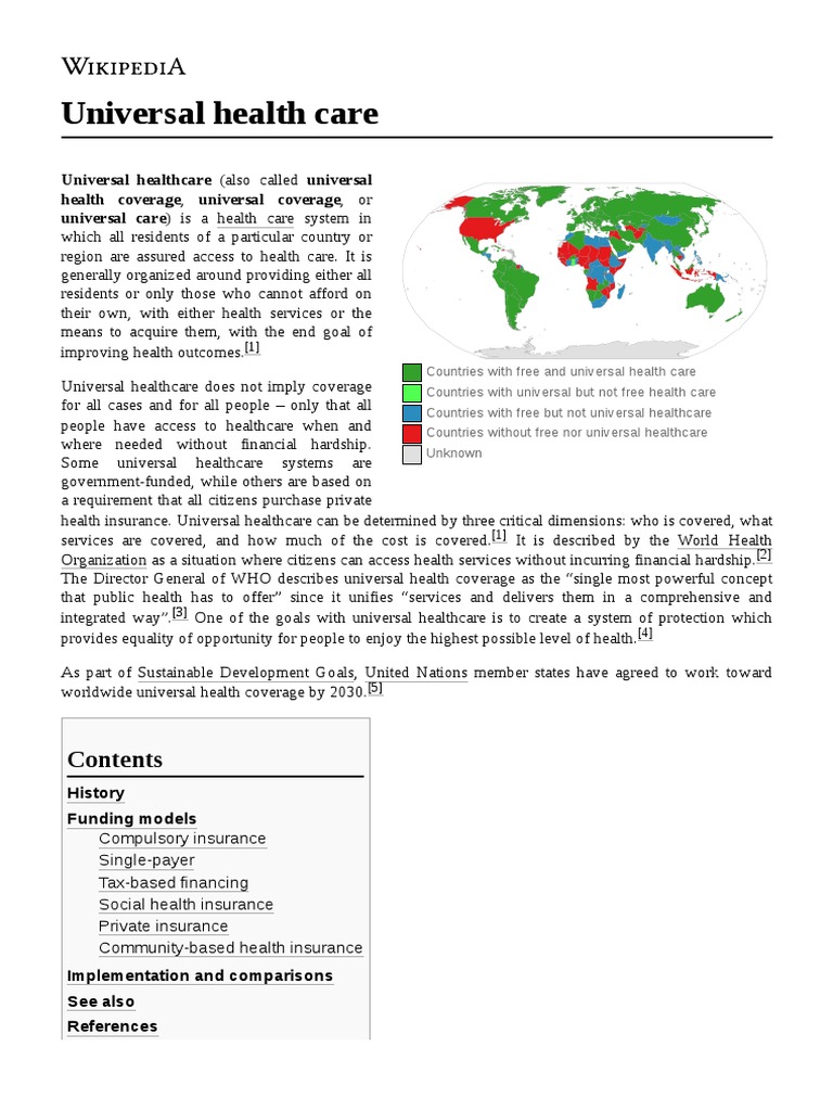 Universal Health Care | PDF | Universal Health Care | Political Economy