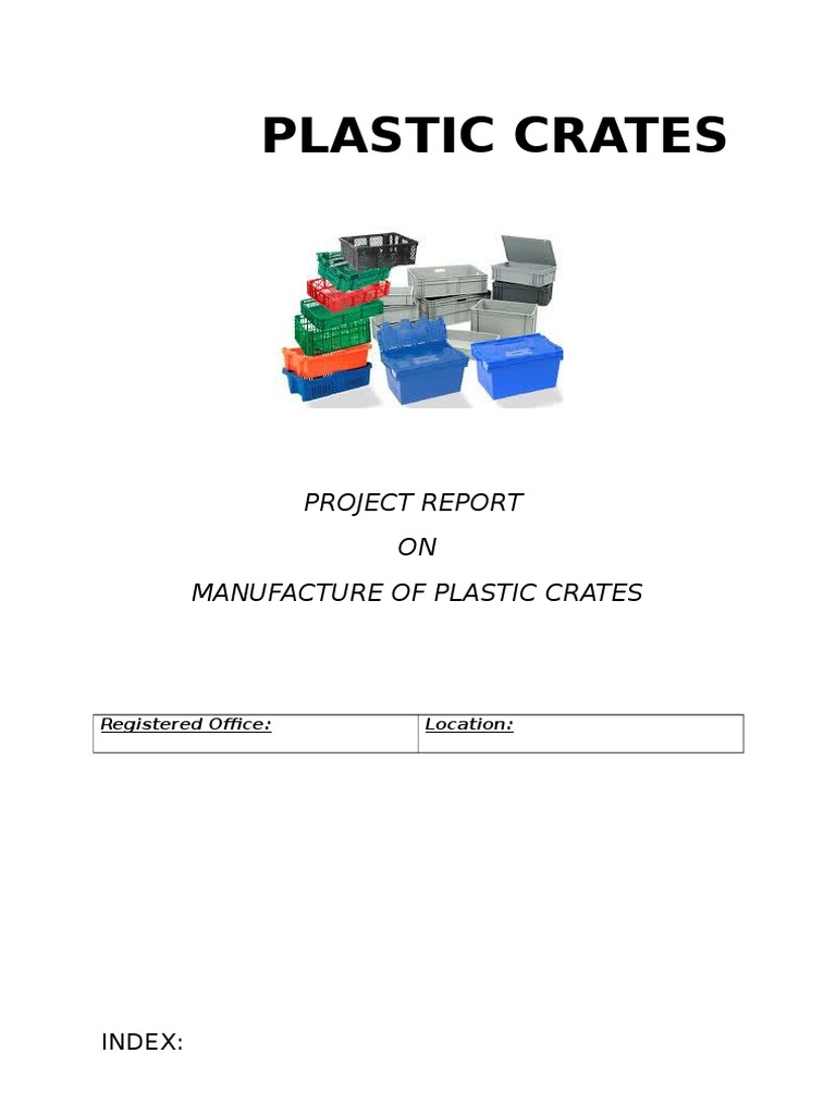 Project Report On Plastic Crates | PDF