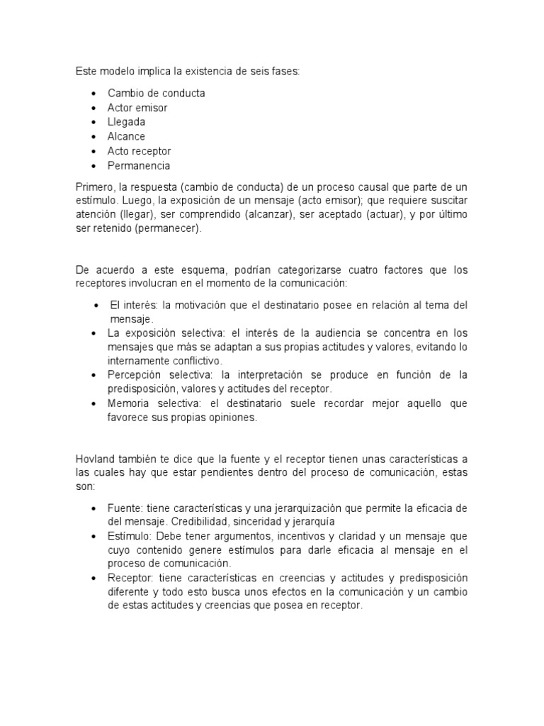 Modelo de Hovland | PDF
