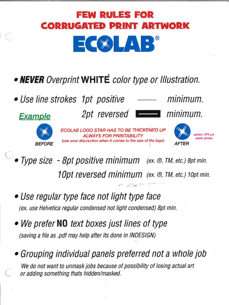 ECOLAB Guidelines | PDF