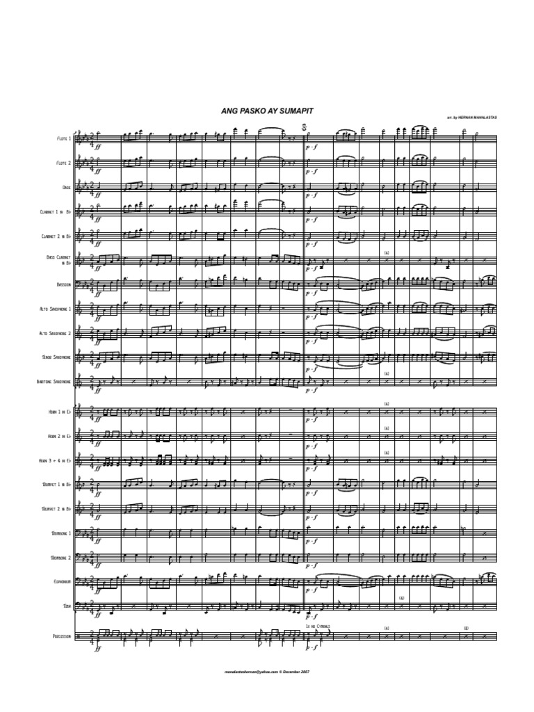 Ang Pasko Ay Sumapit - Score and Parts | PDF
