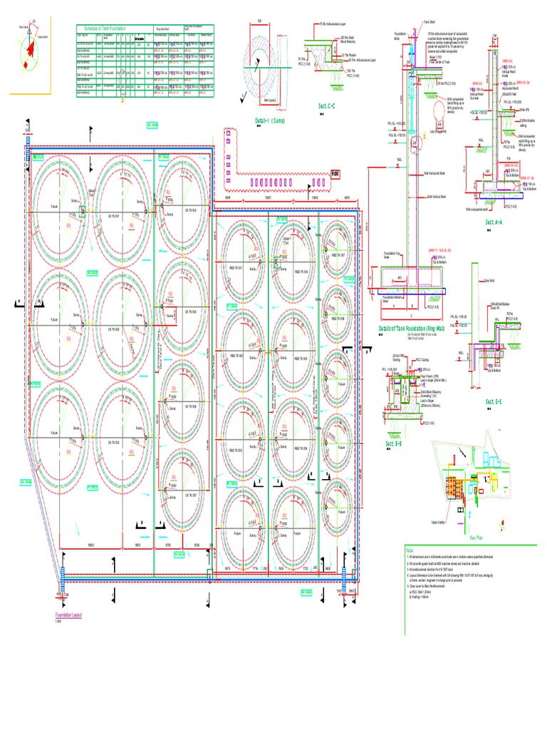 Reference Layout & Details of Tank Farm Foundations & Dyke Wall Ana-A1 ...