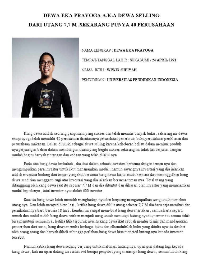 Dewa Eka Prayoga A | PDF | Pengembangan Diri