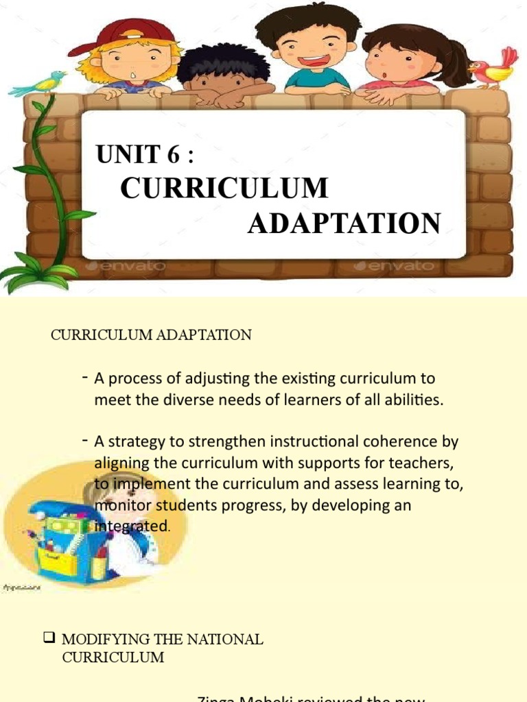 Unit 6 CURRICULUM ADAPTATION | PDF | Curriculum | Reading Comprehension