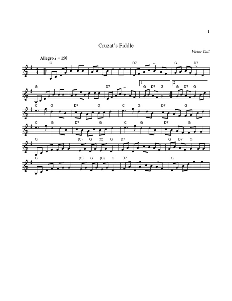 Cruzat's Fiddle | PDF