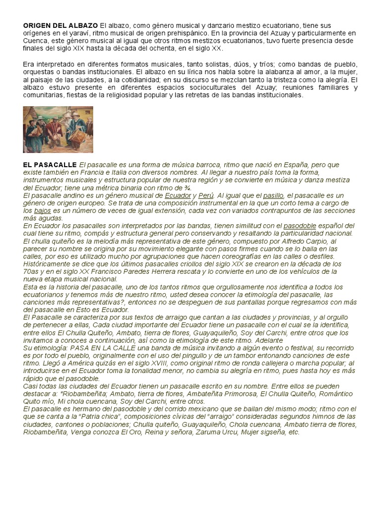 El Albazo y Pasacalle | PDF | Las artes escénicas