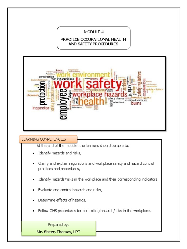 MODULE 4 FRONT OFFICE 1.docx Revised | PDF | Occupational Safety And ...