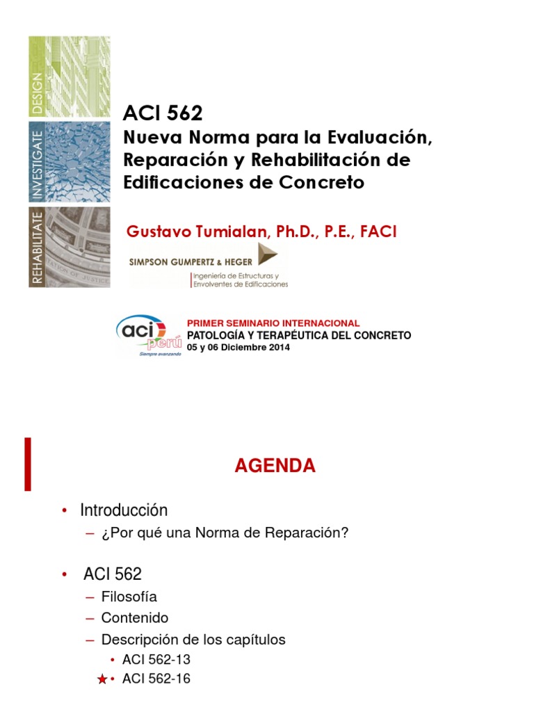 ACI 562 Nueva Norma para La Evaluación, Reparación y Rehabilitación de ...