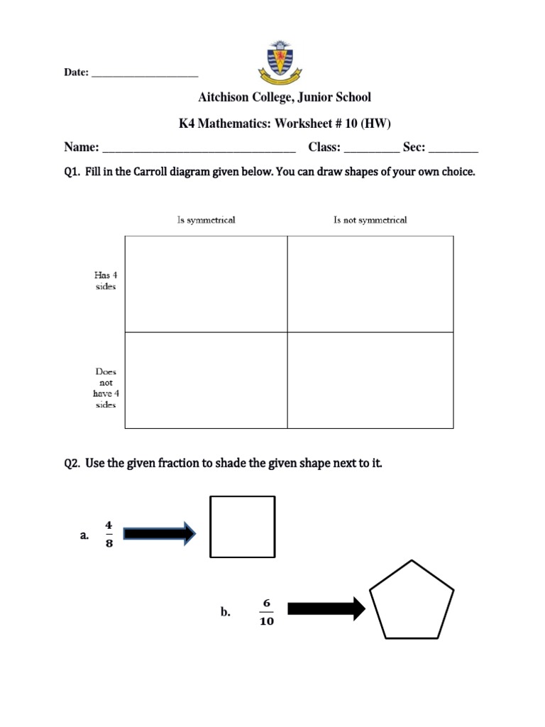 K4 Math Worksheet # 10 HW | PDF | Home & Garden