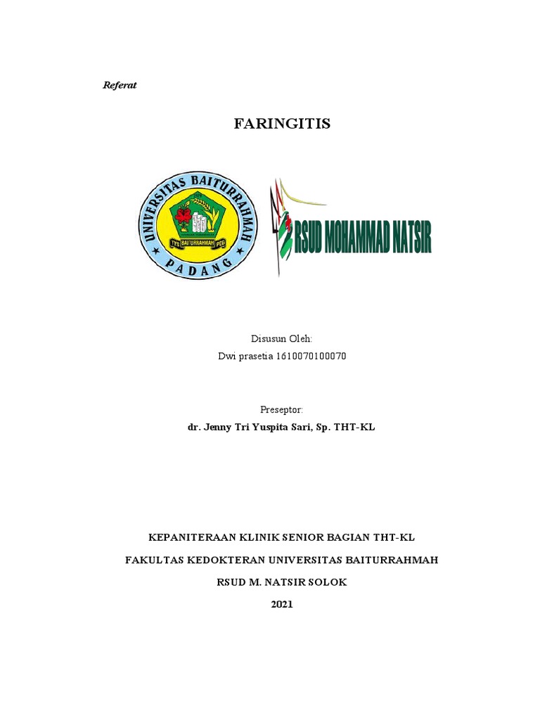 Referat Faringitis Terbaru | PDF