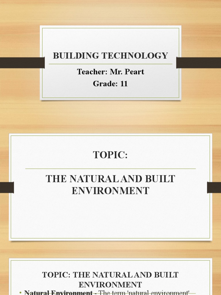 Natural vs. Built Environment Overview | PDF | Natural Environment ...