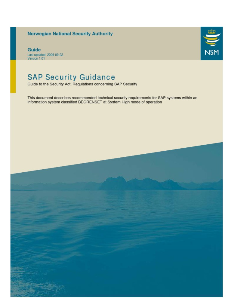 SAP Security Guidance for BEGRENSET Systems | PDF | Business | Computers