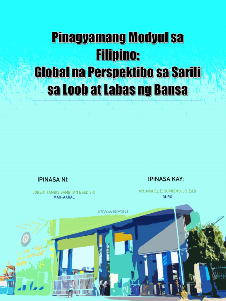 Modyul Sa Perspektibo Sa Sarili Gawain 1 22 Jobert Sambitan BSED 3 C PDF | PDF